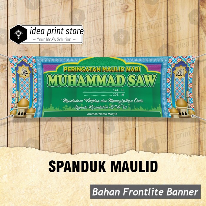 Jual SPANDUK MAULID 7X1 BANNER MAULID NABI SAW CUSTOM IDEAPRINTSTORE ...