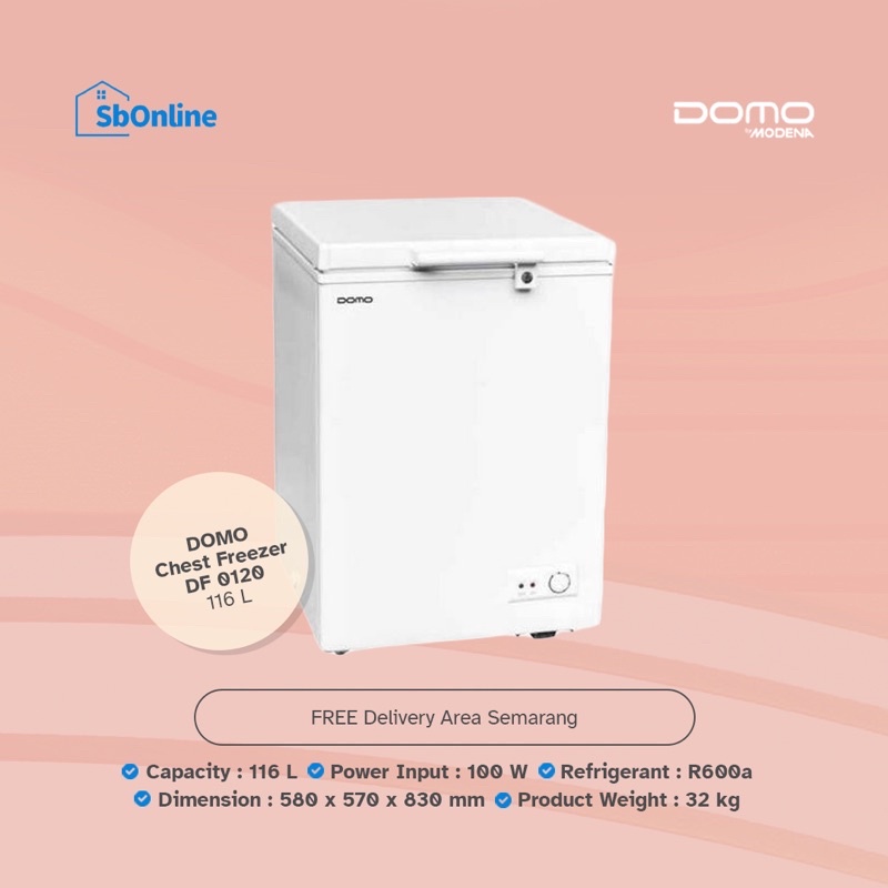 Jual DOMO BY MODENA Chest Freezer 116 Liter DF 0120 W | Shopee Indonesia