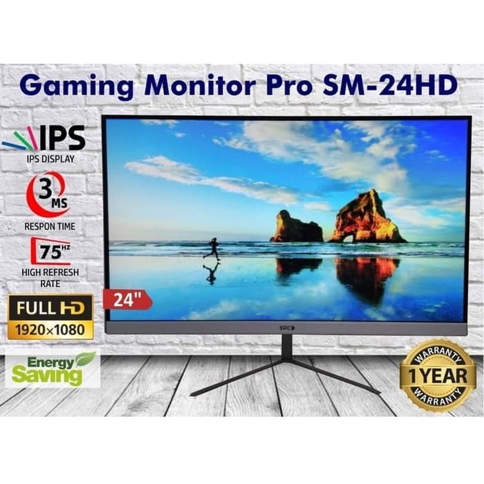 Jual LED Gaming Monitor SPC Pro SM-24 Inch Full HD Murah | Shopee Indonesia