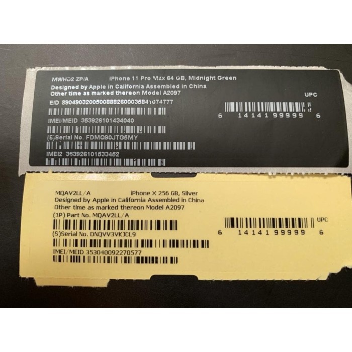 Jual All Tipe iPhone Stiker IMEI dan Kapasitas GB / CETAK STICKER IMEI ...