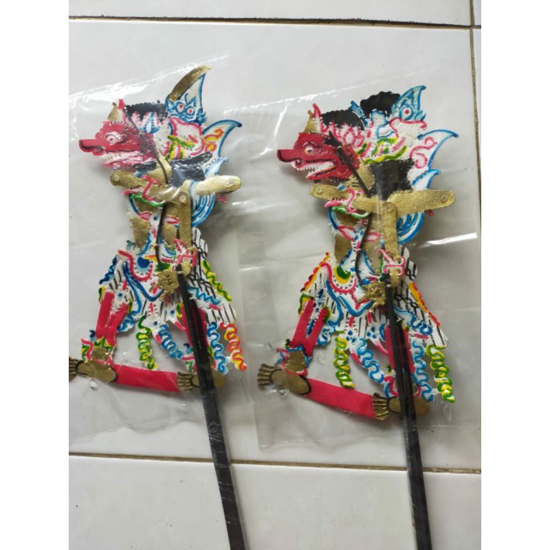 Jual wayang kulit kidangan 30cm brajadenta dan brajamusti | Shopee ...