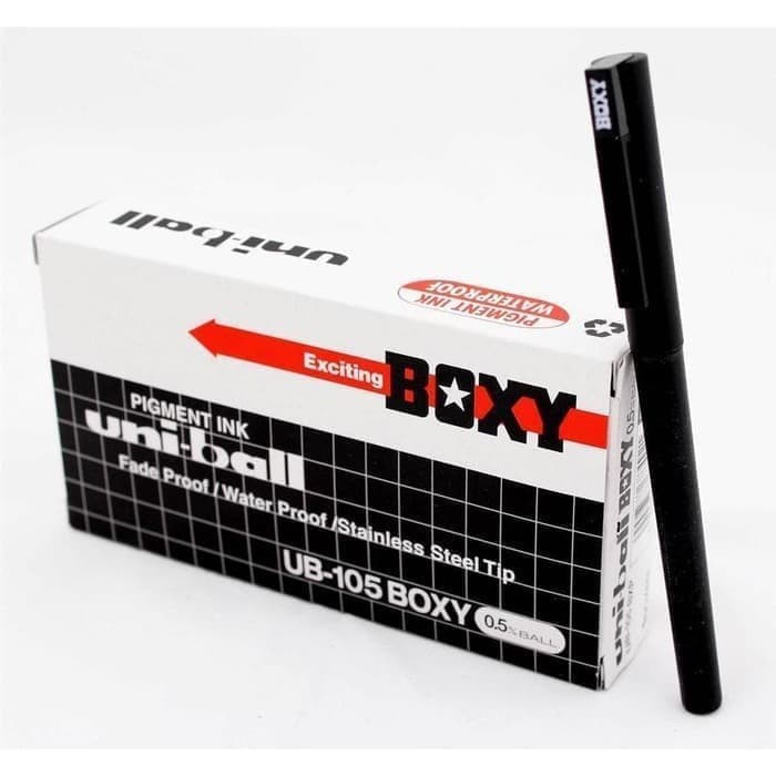 Jual Pulpen / Ballpoint Boxy Uniball / Uni ball UB-105 (12pcs) | Shopee ...