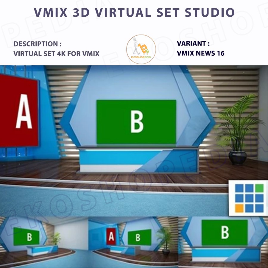Jual VMIX 3D VIRTUAL SET HD 4K - TALK [VOL. 04] | Shopee Indonesia
