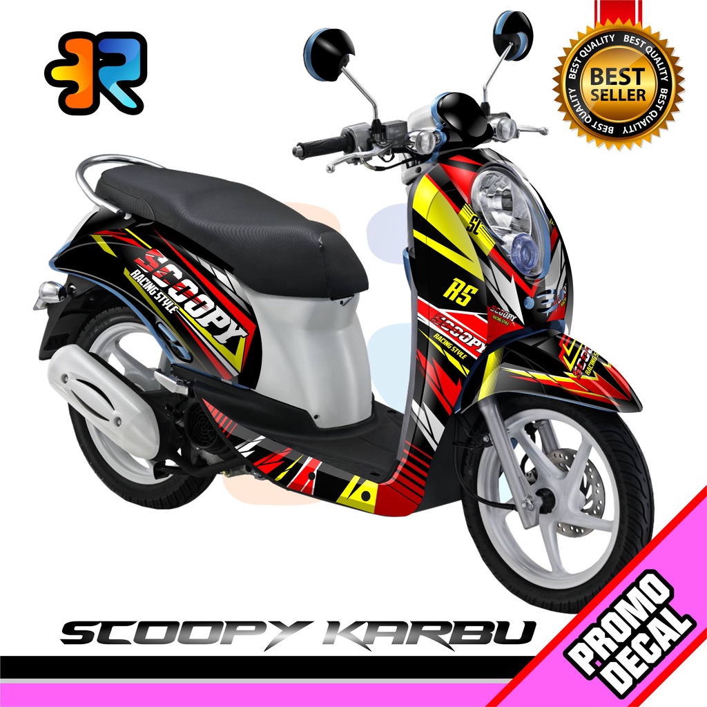 Jual Decal Motor Scoopy Karbu Desain Racing Sticker Full Body | Shopee ...