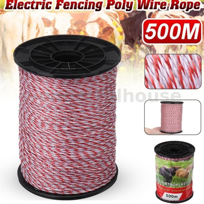Jual Tali Kawat Pagar Listrik Polywire Roll 500M X 2Mm Warna Merah ...