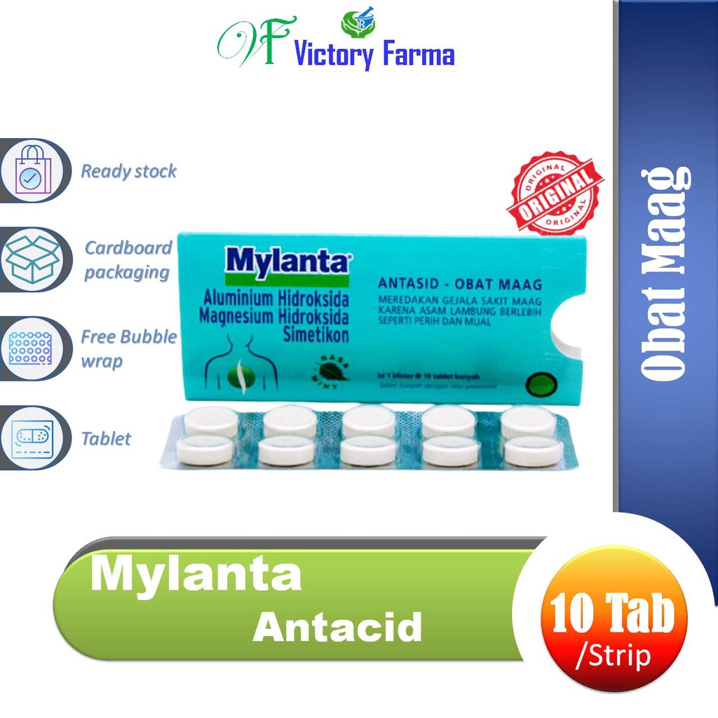 Jual Mylanta Strip 10 Tablet / Antacid, Obat Maag | Shopee Indonesia