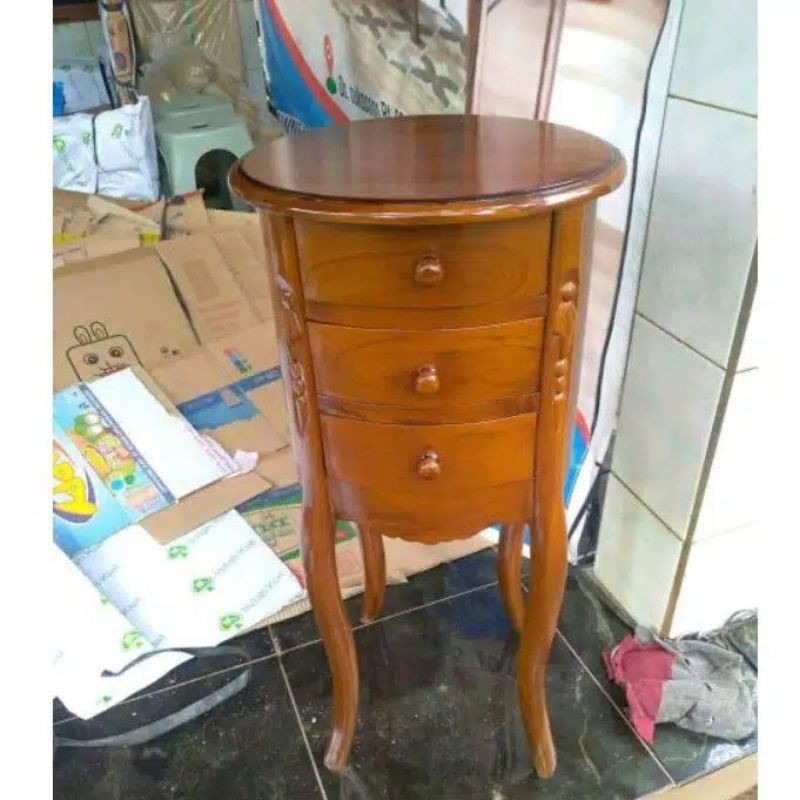 Jual Nakas cempolong 3 laci kayu jati | Shopee Indonesia