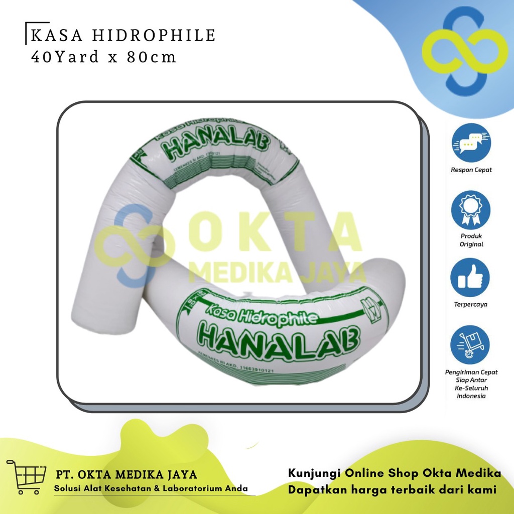 Jual Kasa Hidrophile - Hanalab, 40yard x 80cm | Shopee Indonesia