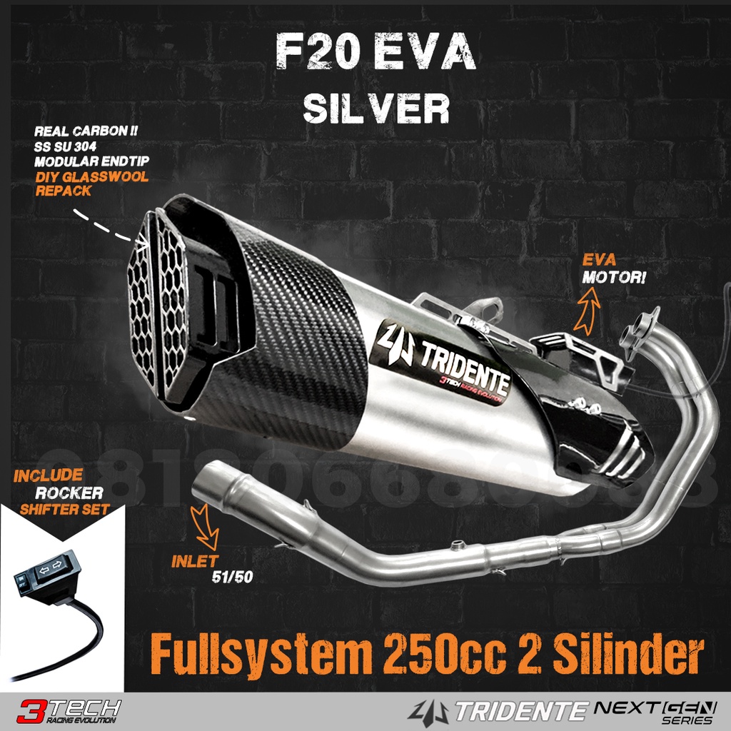 Jual SPORT 250cc 2 Silinder Tridente F20 EVA Knalpot 3 Suara Bergaransi ...