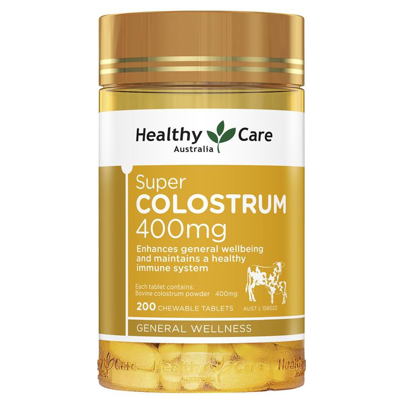 Jual Healthy Care Super Colostrum 400mg - 200 Chewable Tablets | Shopee ...