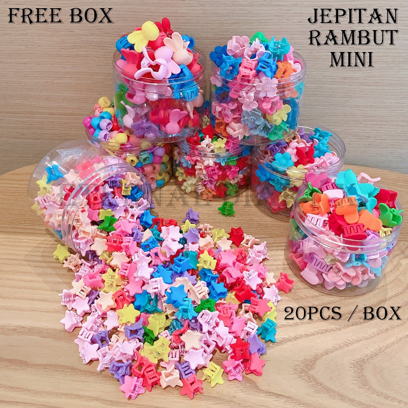 Jual ED - FREE BOX - 20PCS JEPIT RAMBUT MINI ANAK / JEPITAN RAMBUT BABY ...