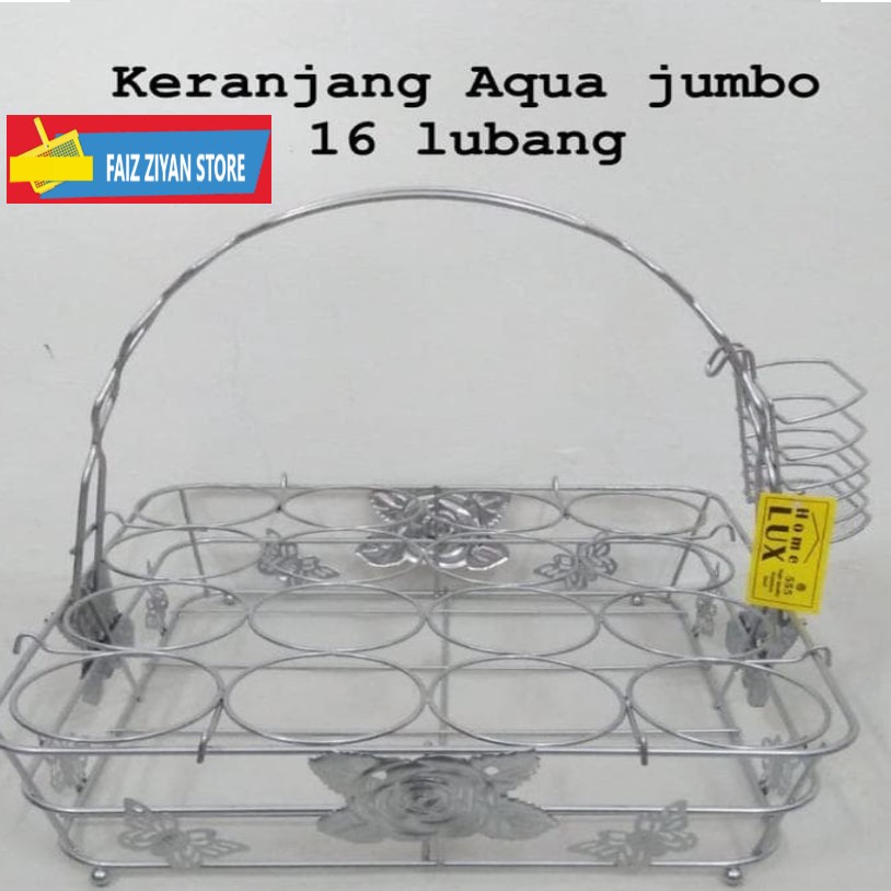 Jual TEMPAT AQUA GELAS stainles ISI 16 / TEMPAT GELAS PLASTIK isi 10 ...