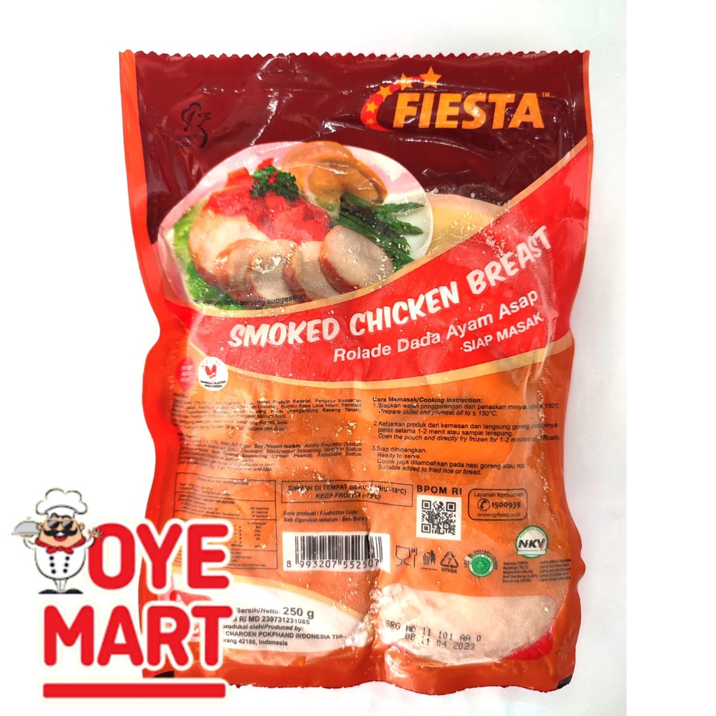Jual FIESTA SMOKED CHICKEN BREAST 250GR ISI 10 ROLADE DADA AYAM ASAP ...