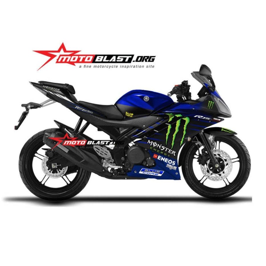 Jual Decal Sticker Motor Motoblast - Yamaha R15 V2 Livery Monster GP ...