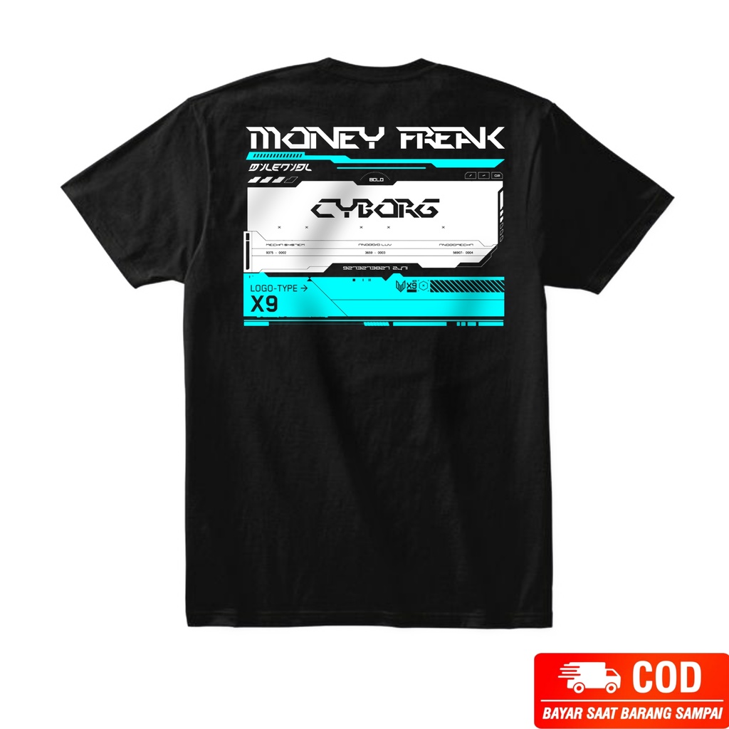 Jual Kaos Aesthetic Futuristik Streetwear estetik design Cyborg | Kaos ...