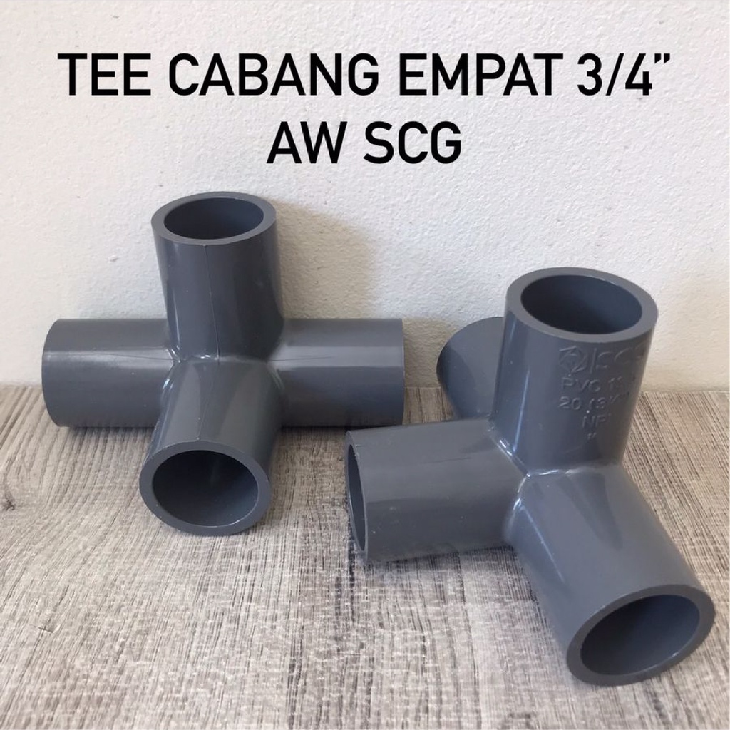 Jual Tee Cabang 4 PVC 3/4" AW SCG | Shopee Indonesia