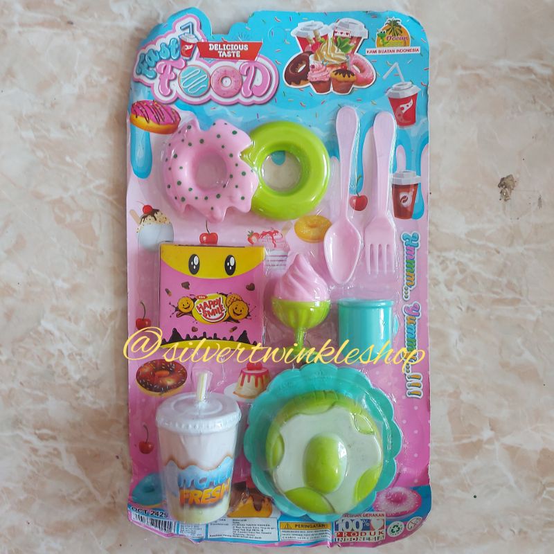 Jual Mainan edukasi donat jco ice cream es krim doughnut set dankin ...