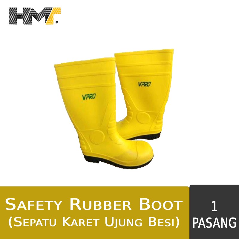Jual Sepatu Proyek Bahan Karet Ujung Besi VPRO / Safety Rubber Boot ...
