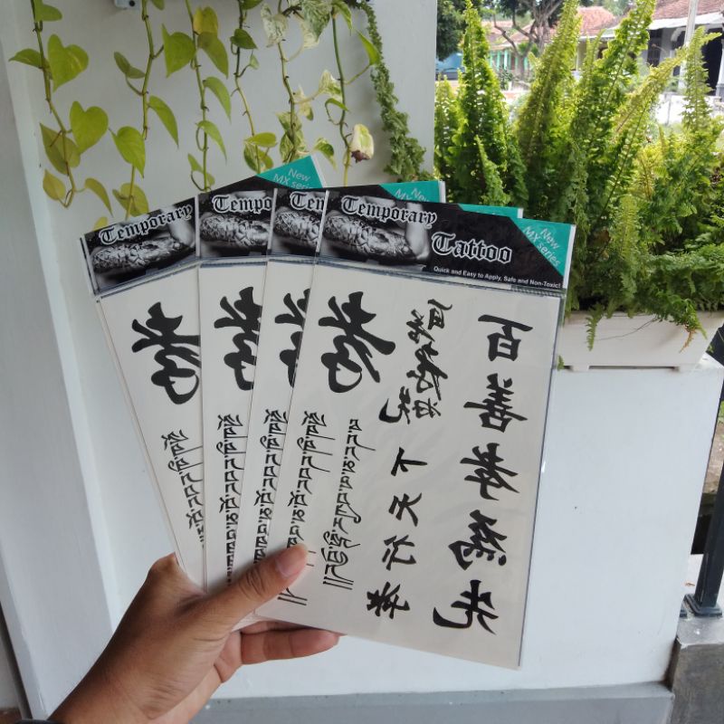 Jual TATTO TEMPORARY TULISAN CHINA / TATTO TEMPORER HURUF CHINA / TATTO ...