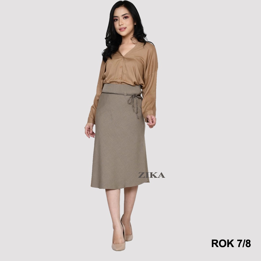 Jual rok hitam kerja kantor pendek wanita dewasa jumbo androk 78 A line ...