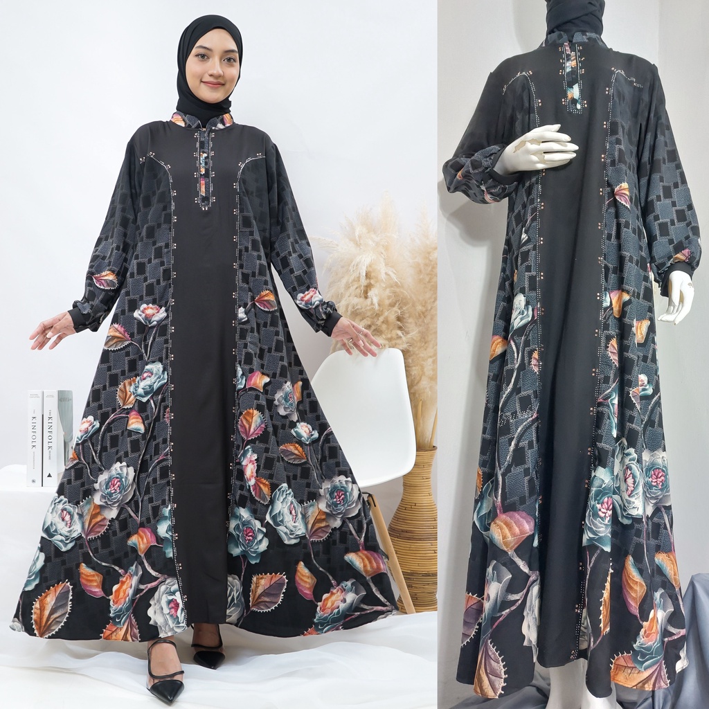 Jual Gamis abaya hikmat syari mewah ibu-ibu remaja | Shopee Indonesia