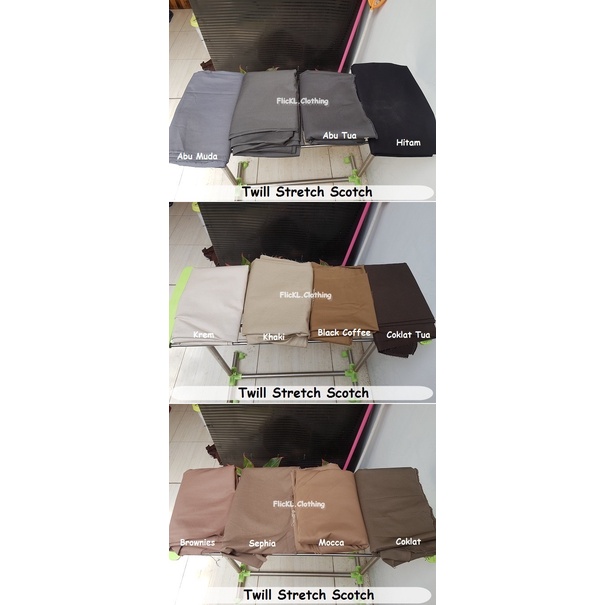 Jual Kain Twill Stretch Bahan Chino Melar Twill Scotch Stretch Chino ...