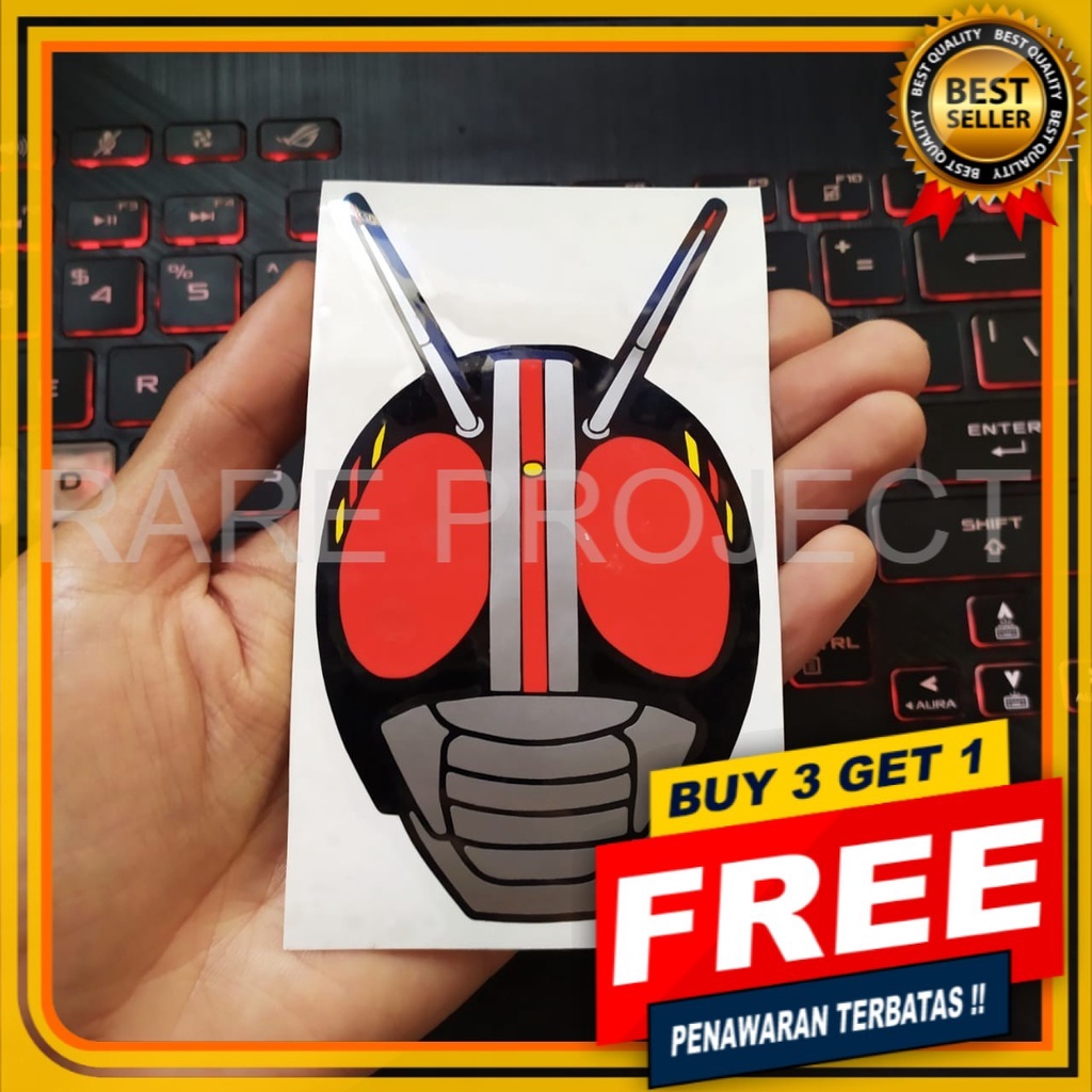 Jual READY STOCK STIKER MOTOR KEREN KAMEN RIDER BLACK HEAD STICKER ...