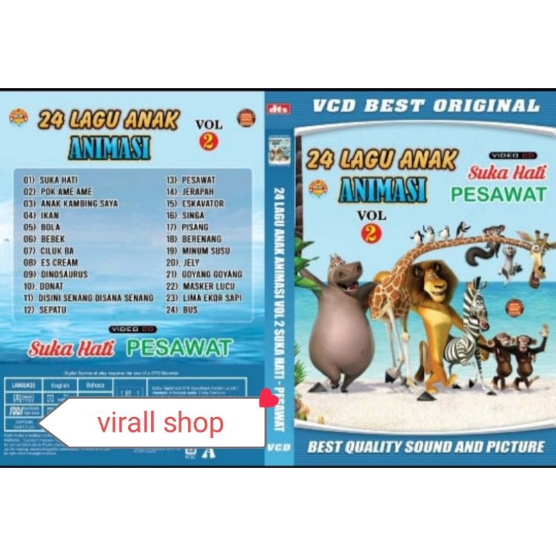 Jual Kaset Vcd Lagu Anak : 24 Lagu Anak Animasi Vol. 2 | Shopee Indonesia