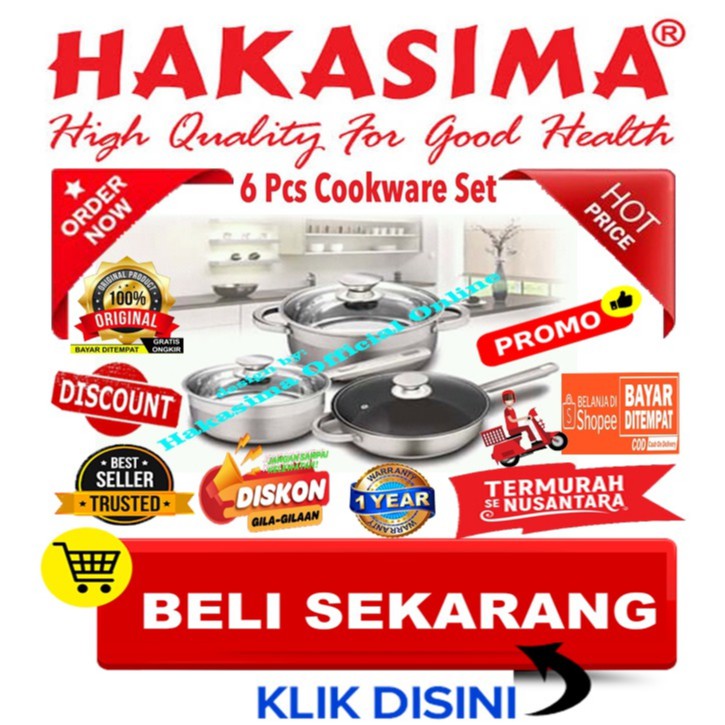 Jual [LOW PRICE] HAKASIMA 6pc COOKWARE SET PROMO SALE ALAT MASAK PANCI ...