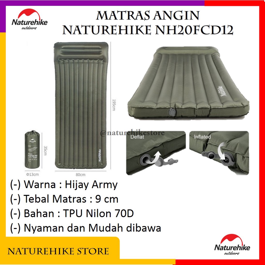 Jual Matras Angin Sleeping Pad Kasur Tiup Lipat Air Mattress Tenda ...