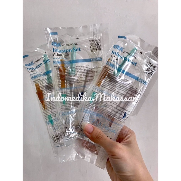 Jual Infusion Set Dewasa Adult / Selang Infus Dewasa GEA (Per pcs ...