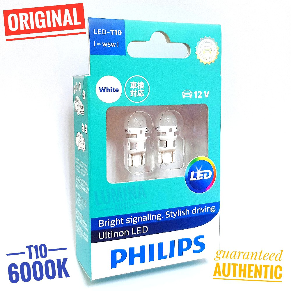 Jual Philips LED T10 6000K - Lampu Senja Mobil / Motor White / Putih ...
