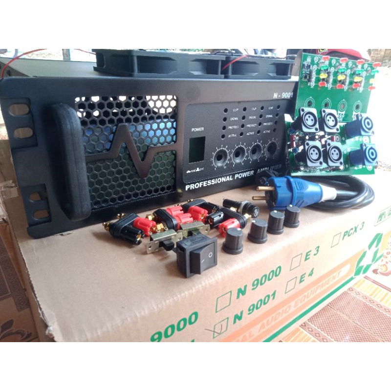 Jual Bok power 3U 4chanell komplit asesoris N9001 bahan plat hitam tebal SNI | Shopee Indonesia