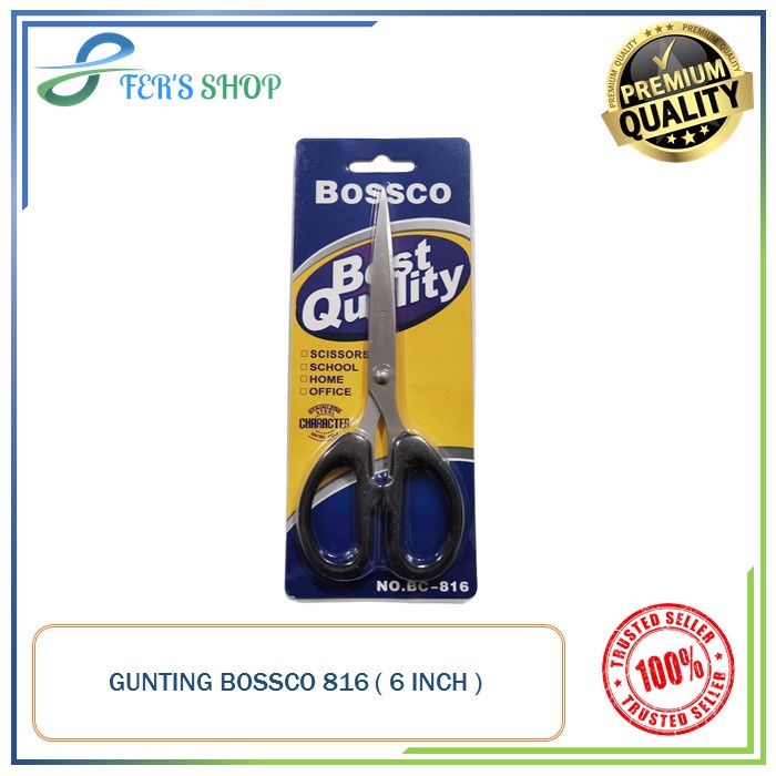 Jual GUNTING BOSSCO BC 816 / GUNTING 6 INCH / GUNTING KERTAS / GUNTING ...