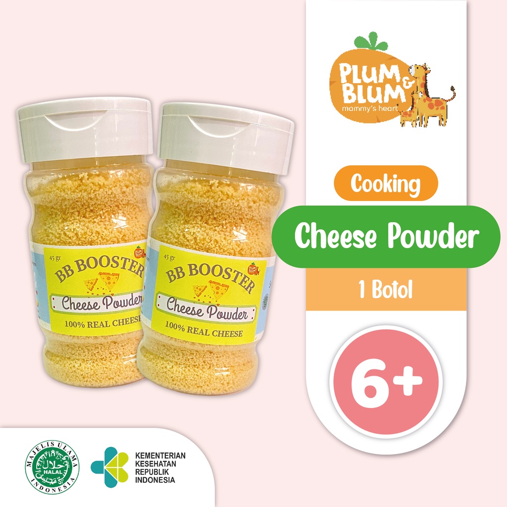 Jual Plum & Blum Baby Cheese Powder Keju Bubuk Mpasi Cheddar - 45 gram ...