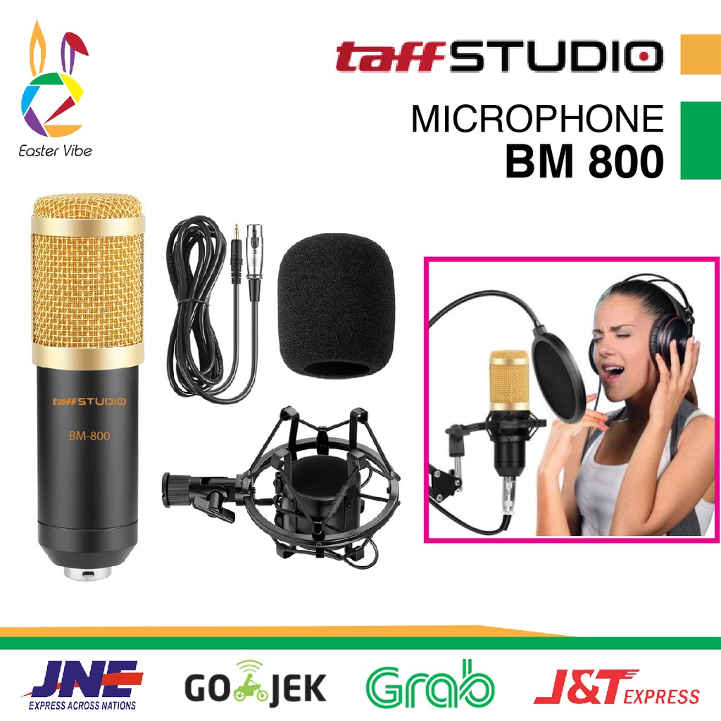 Jual TAFFSTUDIO BM 800 CONDENSER MICROPHONE - BM800 STUDIO MIC | Shopee Indonesia