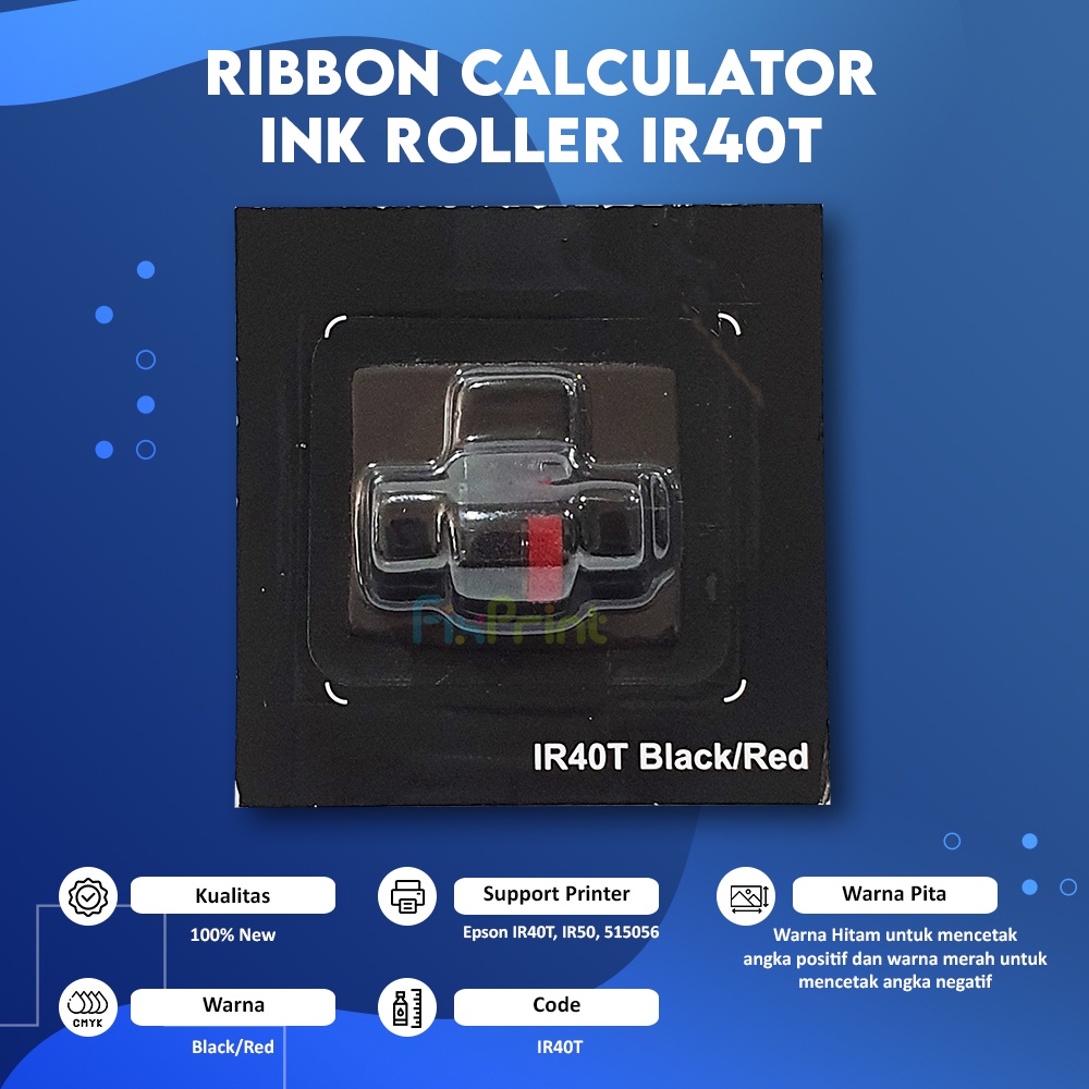 Jual Tinta Kalkulator IR-40T B/R For K-Sio HR-110 2620 FR520, Ribbon ...