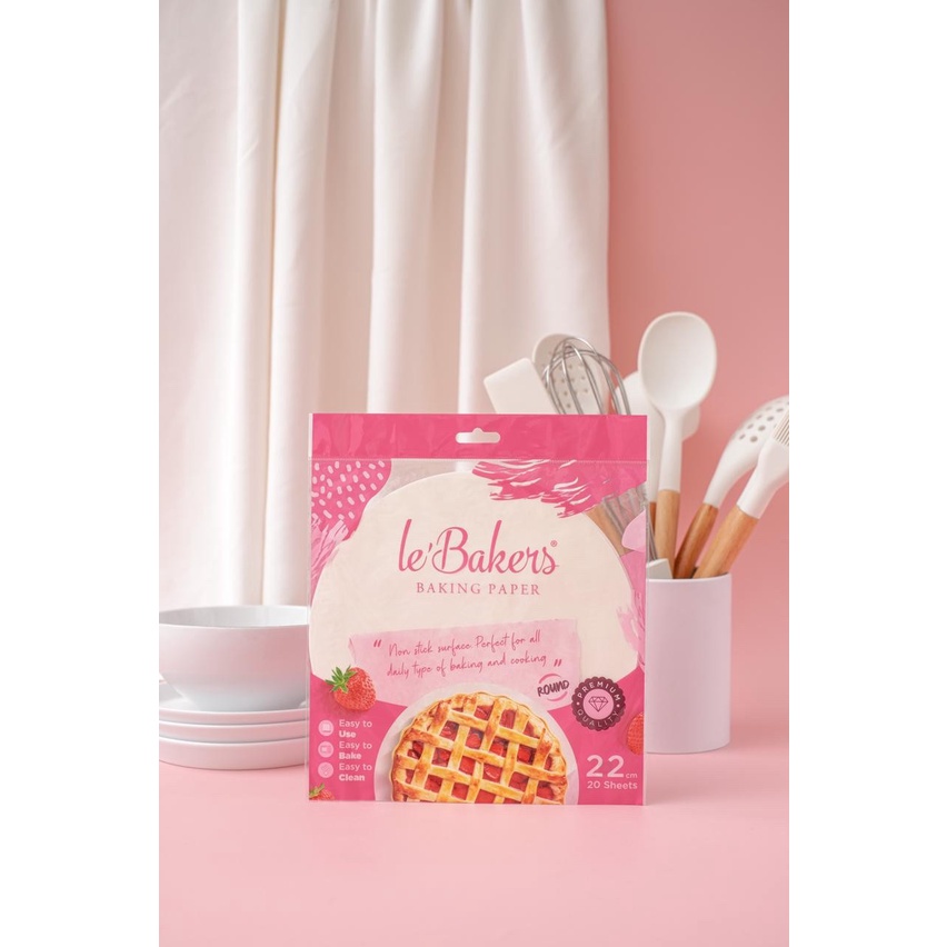Jual Le Bakers 22cm Baking Paper Round Bulat isi 20 lembar | Shopee ...