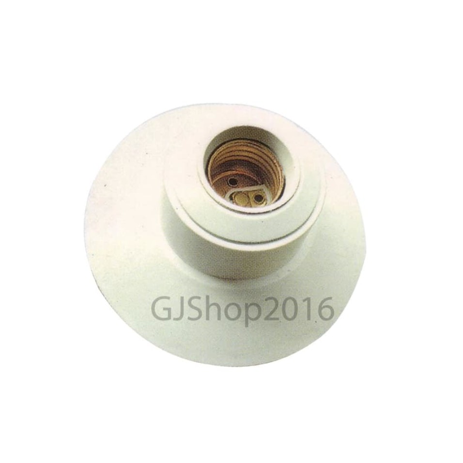 Jual Fitting Lampu Plafon Bulat Putih Besar Lux Broco 12101 E27 ...