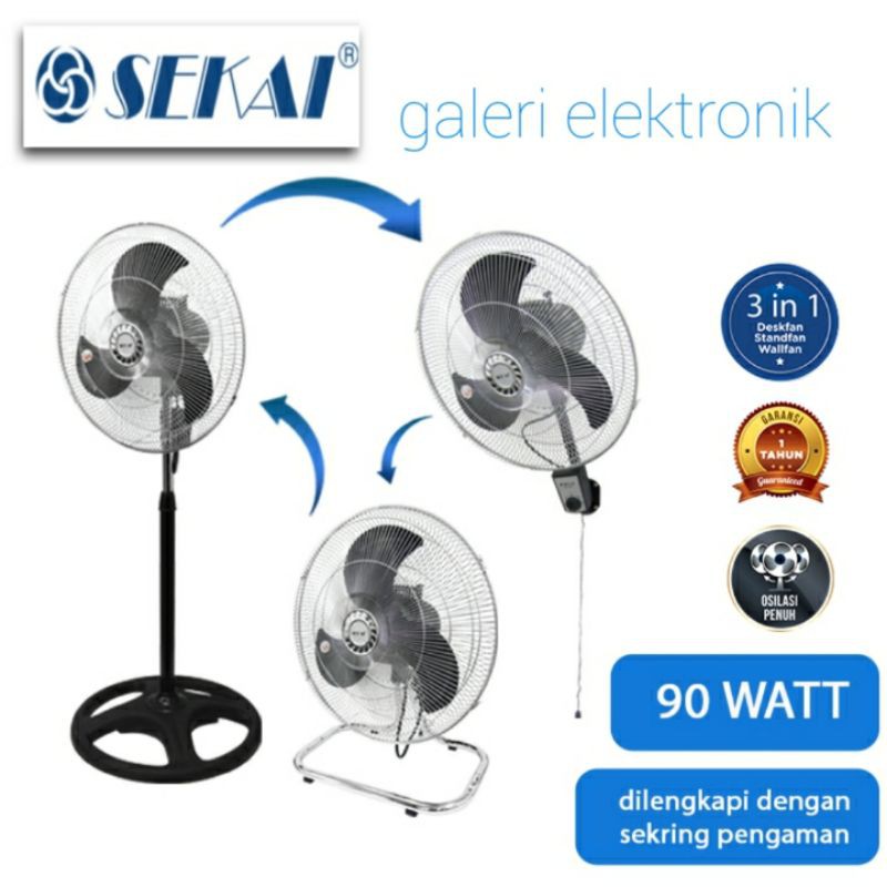 Jual Kipas angin berdiri Sekai Besi Tornado 18inch 3in1Baling Baling Besi IST 1851 | Shopee ...