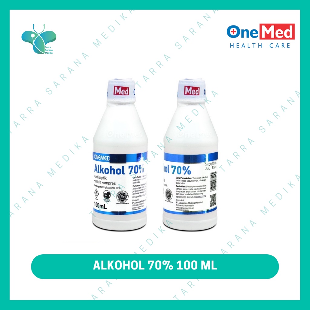 Jual OneMed/Medika Alkohol Alcohol 70% 100ml | Shopee Indonesia
