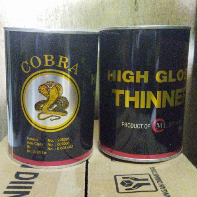Jual Pengencer Cat Thinner Cobra High Gloss 1 Liter | Shopee Indonesia