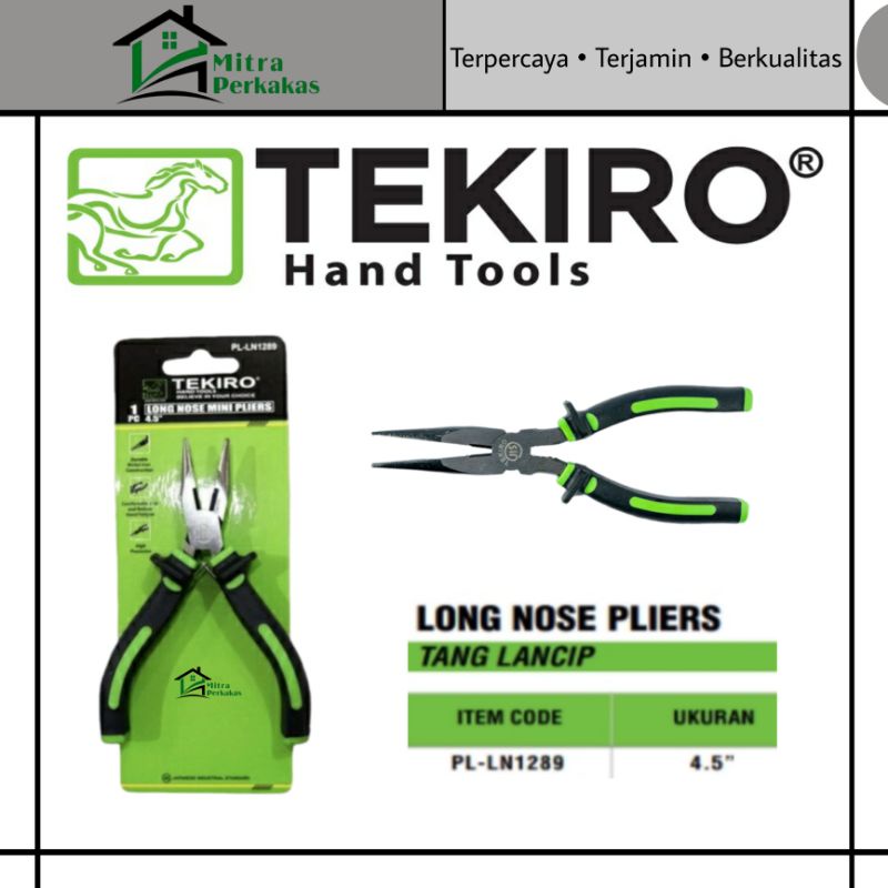 Jual TANG LANCIP MINI 4,5” INCH TEKIRO / LONG NOSE PLIERS 4.5 inch Alat ...