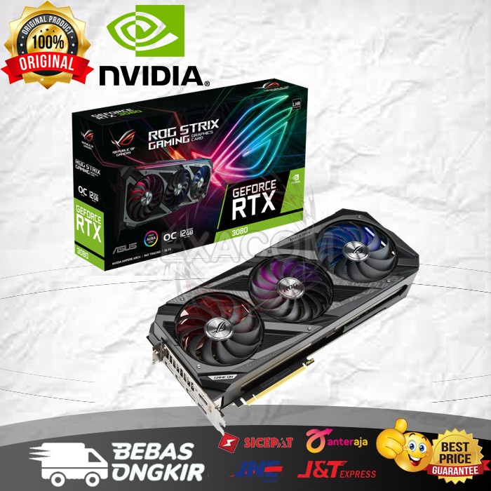 Jual VGA ASUS ROG Strix RTX 3080 Gaming OC 12GB GDDR6X | Shopee Indonesia