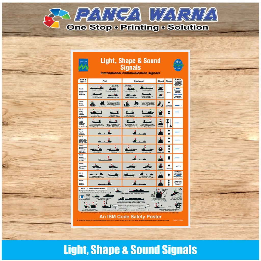 Jual Stiker Kapal Safety Sign Light,Shape& Sound Signal ISM Code ...