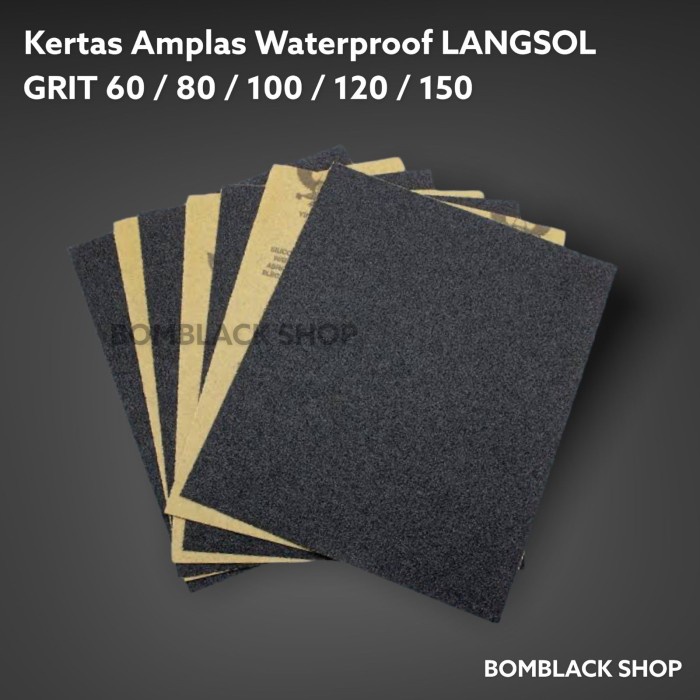 Jual LANGSOL Amplas Kertas Waterproof Grit Grid 60 80 100 120 150 ...