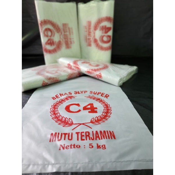 Jual Plastik beras c4 merah ukuran 5kg | Shopee Indonesia