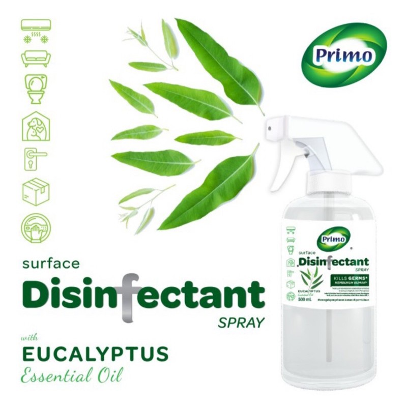 Jual PRIMO Disinfectant Spray Eucalyptus 500ml | Shopee Indonesia