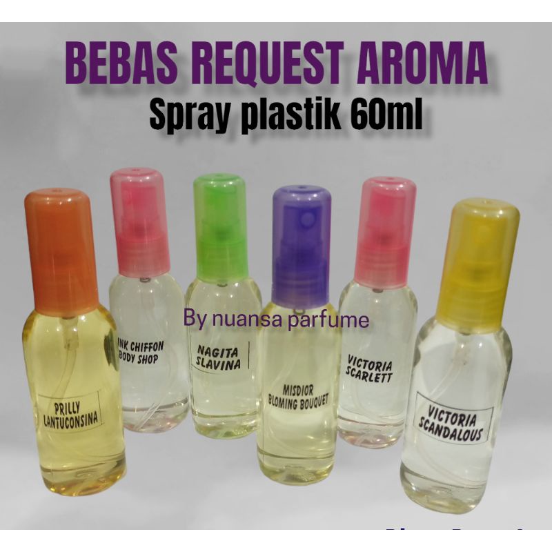 Jual parfum BEBAS PILIH AROMA botol plastik 60ml | Shopee Indonesia