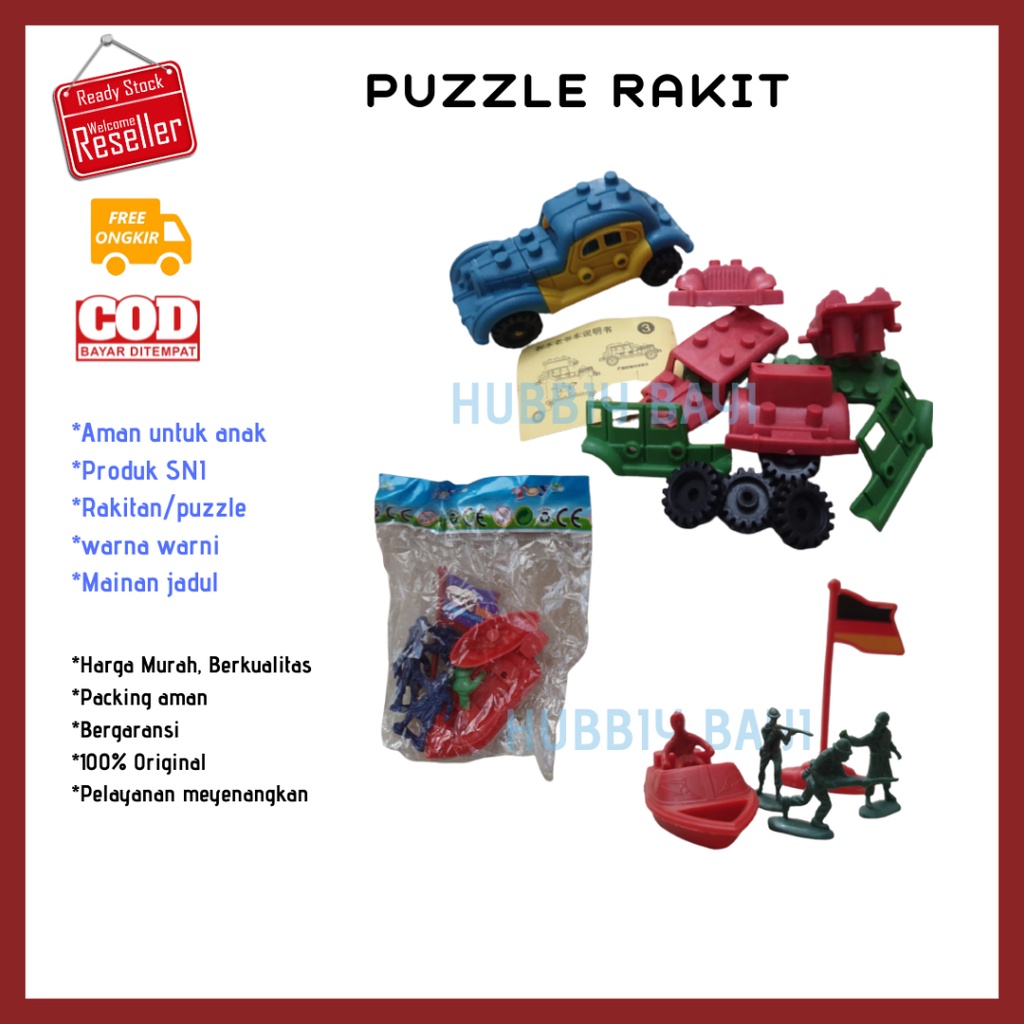 Jual BEST SELLER!!!!Mainan Anak Jaman Dahulu Jadul Puzzle Rakitan Mobil ...